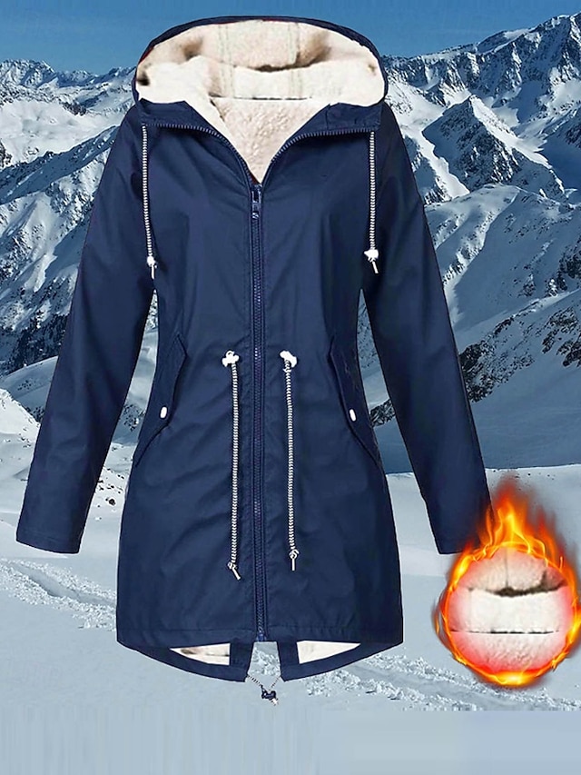 Mujer Abrigo de invierno Chaqueta con capucha Mantiene abrigado Cómodo ...