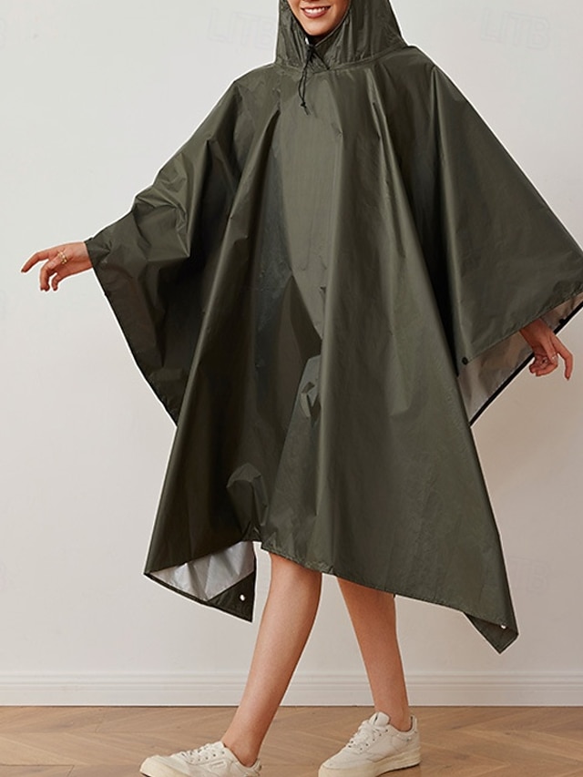 Women's Cloak / Capes Waterproof Windproof Irregular Hem Casual Plain ...