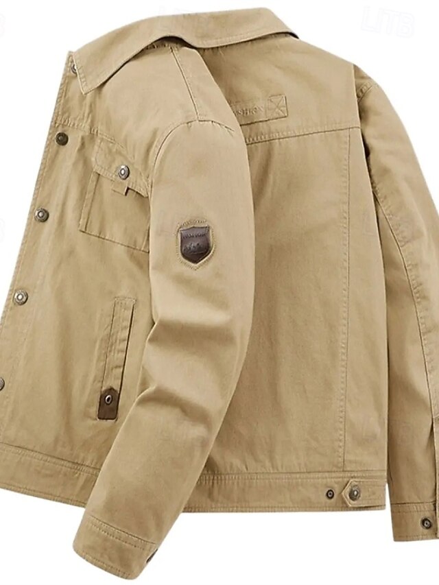 Men's Lightweight Jacket Cargo Jacket Casual Jacket Vacation Daily ...