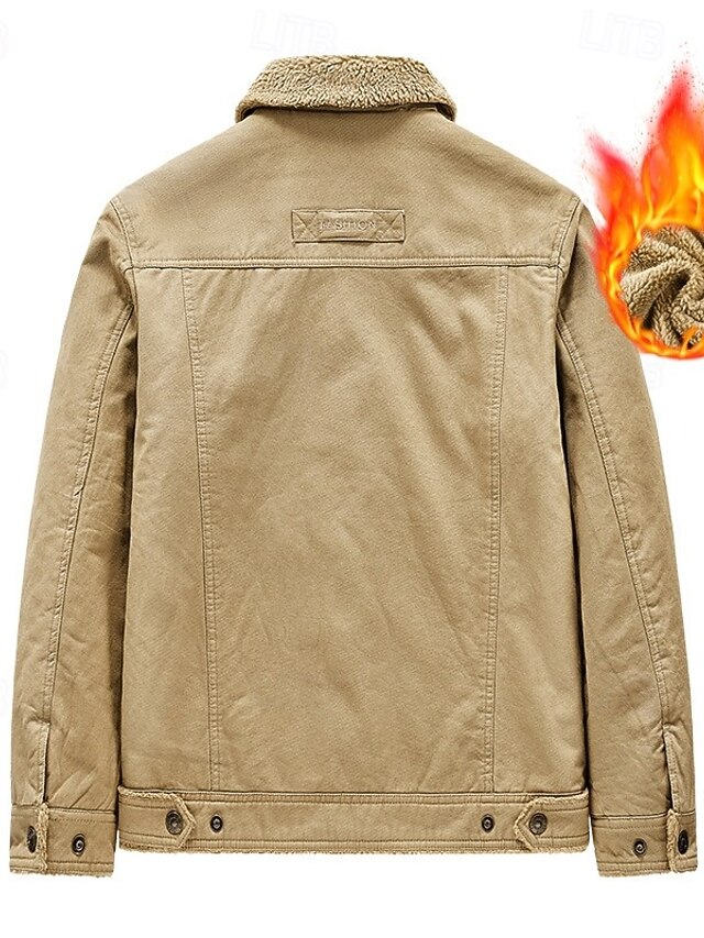 Homme Veste en Polaire Veste Cargo Veste de Travail Formel Maison Coupe ...