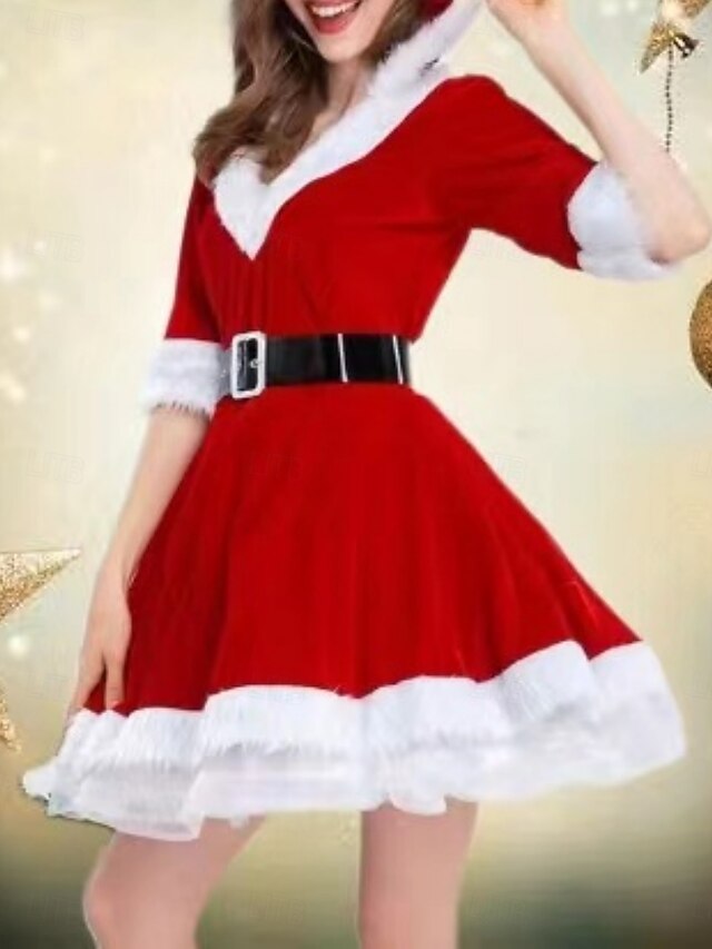 Christmas Women's Mini Dress A Line Dress Casual Daily Regular Fit ...
