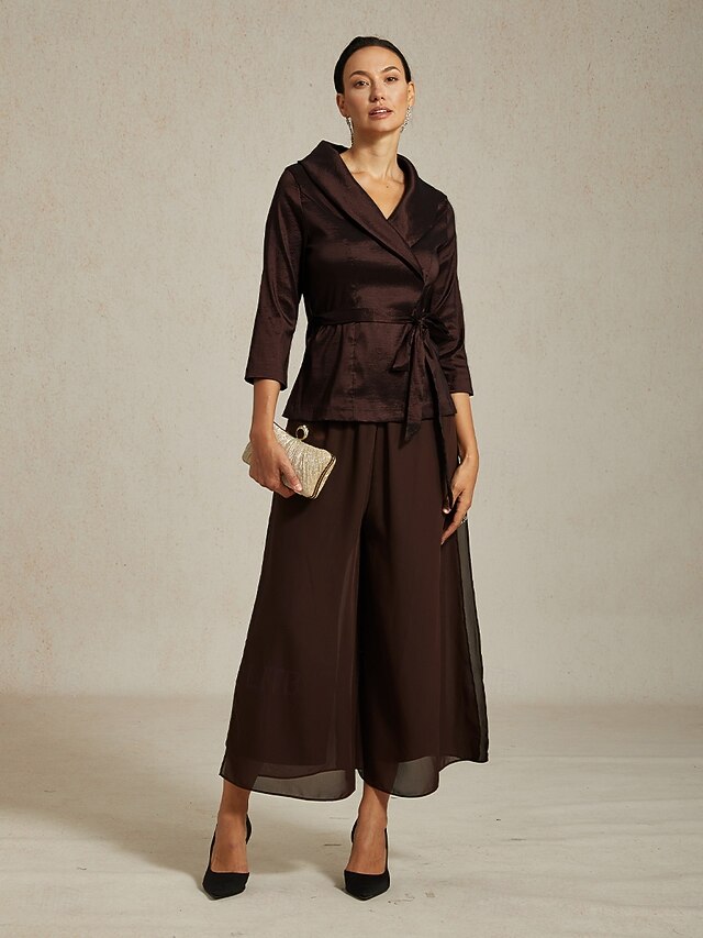 Women's Culottes Wide Leg Vacation Classic Calf-Length Mid Waist ...
