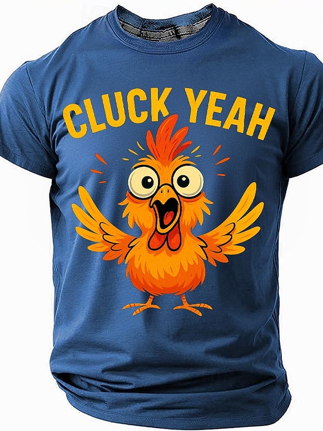 Cluck Yeah Funny Chicken Shirt, Chaos Meme Excited Rooster Graphic Tee ...