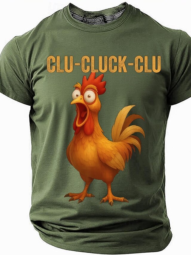 Clu-Cluck-Clu Funny Chicken Shirt, Rooster Scream Chaos Meme Graphic ...