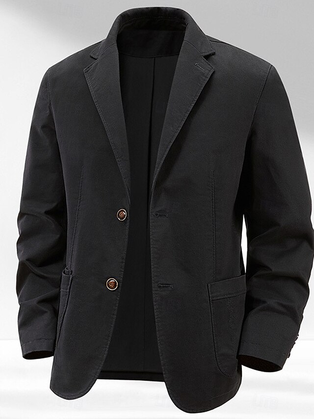Men's Lightweight Jacket Blazer Work Casual Daily Pocket Classic ...