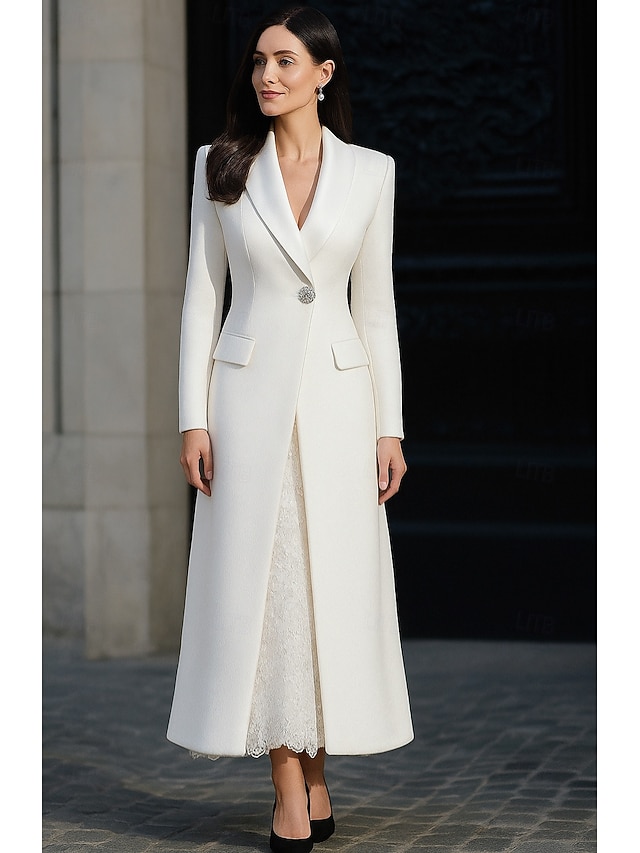 Women's Tuxedo Dress A-Line Sheath Column Wedding Formal Wedding Guest ...