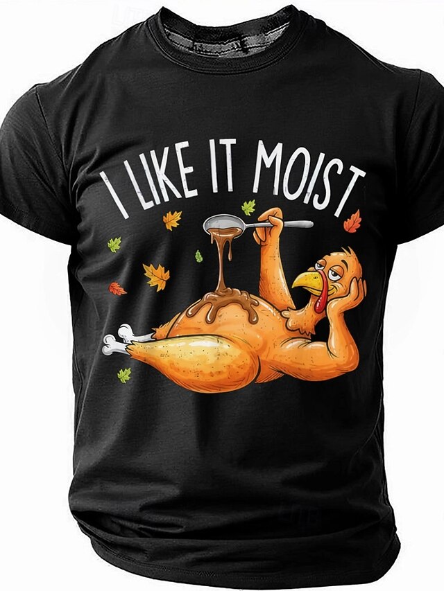 Thanksgiving Day Men's Turkey Funny Slang T Shirt Short Sleeve T shirt ...