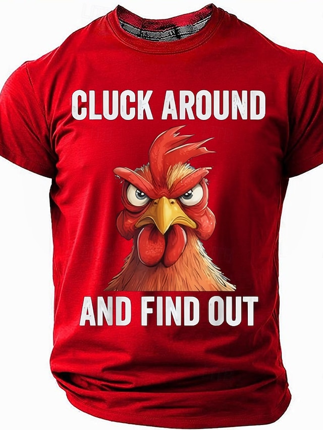 Cluck Around and Find Out Funny Chicken Shirt, Chaos Meme Angry Rooster ...