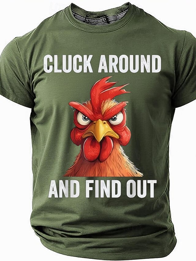Cluck Around and Find Out Funny Chicken Shirt, Chaos Meme Angry Rooster ...