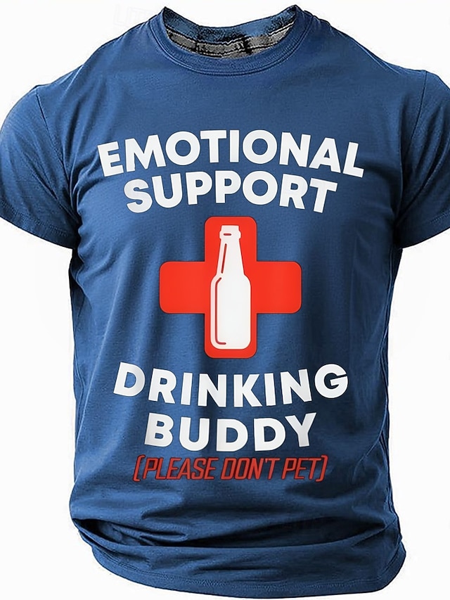 Funny Beer T-shirt, Emotional Support Drinking Buddy Please Don't Pet ...