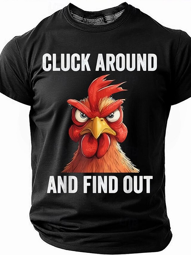Cluck Around and Find Out Funny Chicken Shirt, Chaos Meme Angry Rooster ...