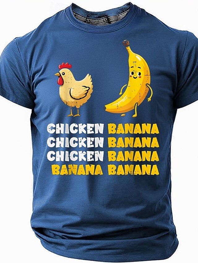 Funny Chicken and Banana DJ T-shirt, Cool Cartoon Animals, Music Lovers ...