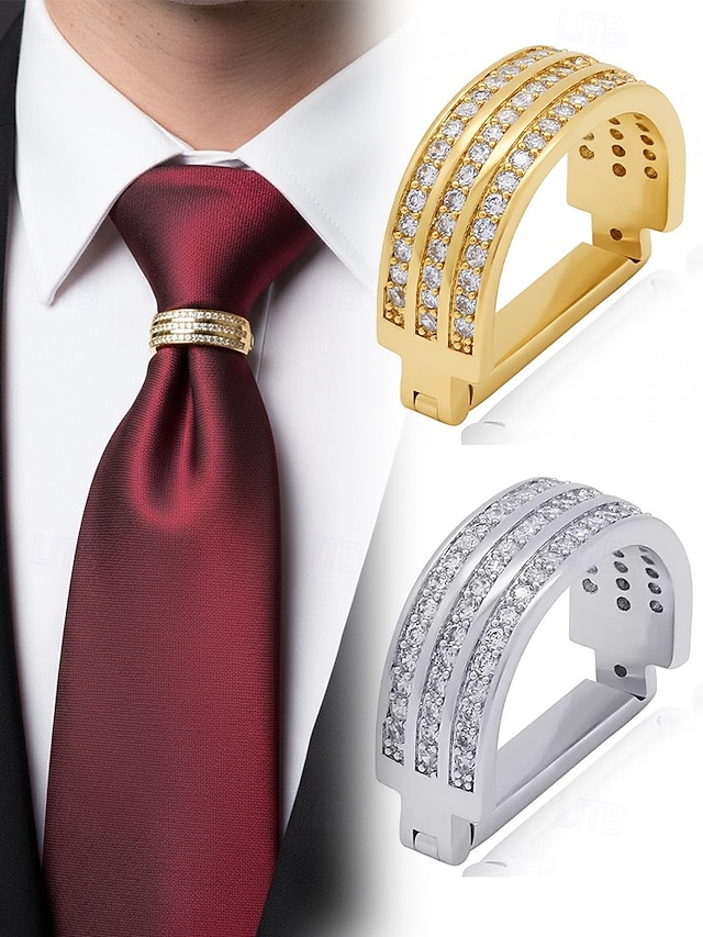 Men's Crystal Rhinestone Necktie, Luxury Sparkling Design, Statement ...
