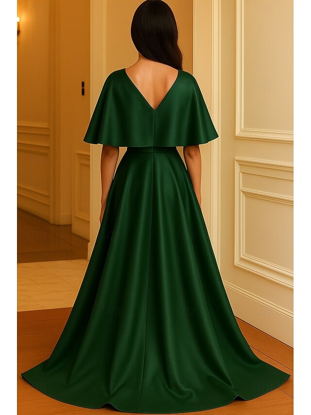 A-linje Golvlång Kvälls klänningar Balklänning med överkjol Formell ...