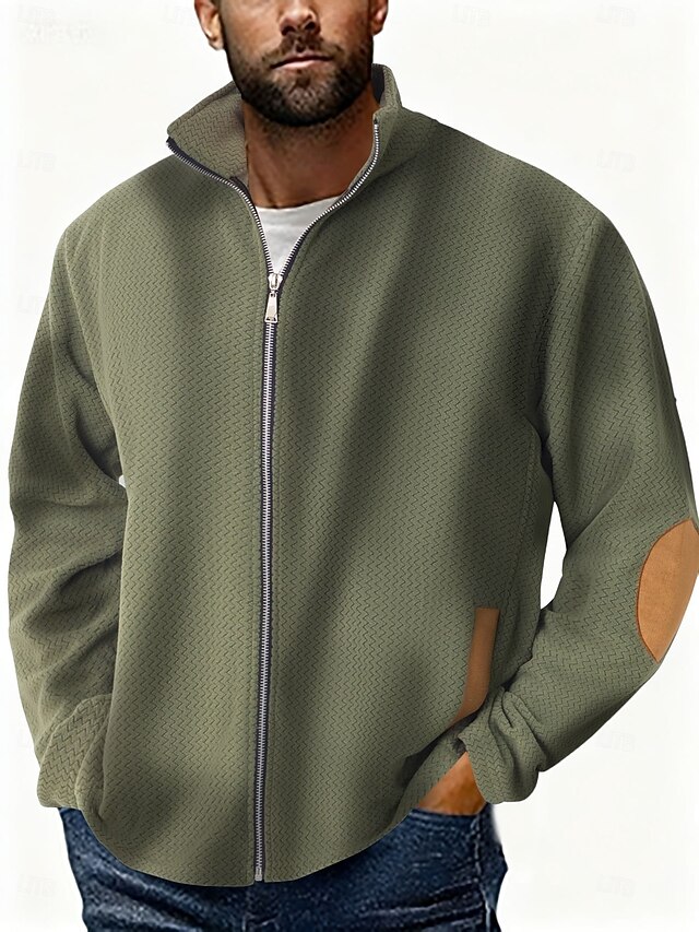 Men's Outdoor Jacket Fleece Jacket Formal Home Warm Pocket Fall Winter ...