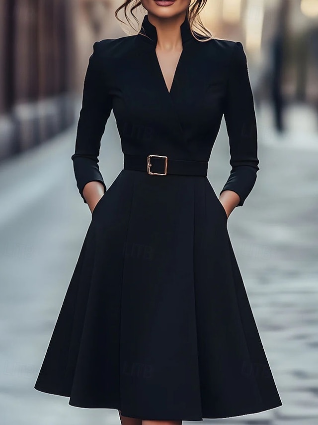 Women's Mini Dress Black Dress Sheath Dress Elegant Fashion Modern ...