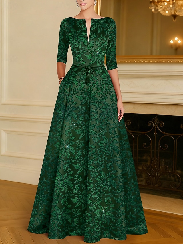 A-linje Golvlång Kvälls klänningar Balklänning Formell klädsel Elegant ...