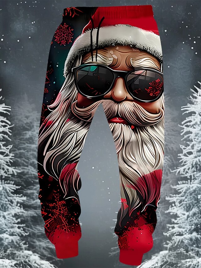 Christmas Men's Santa Claus funny christmas Sweatpants Joggers Trousers ...