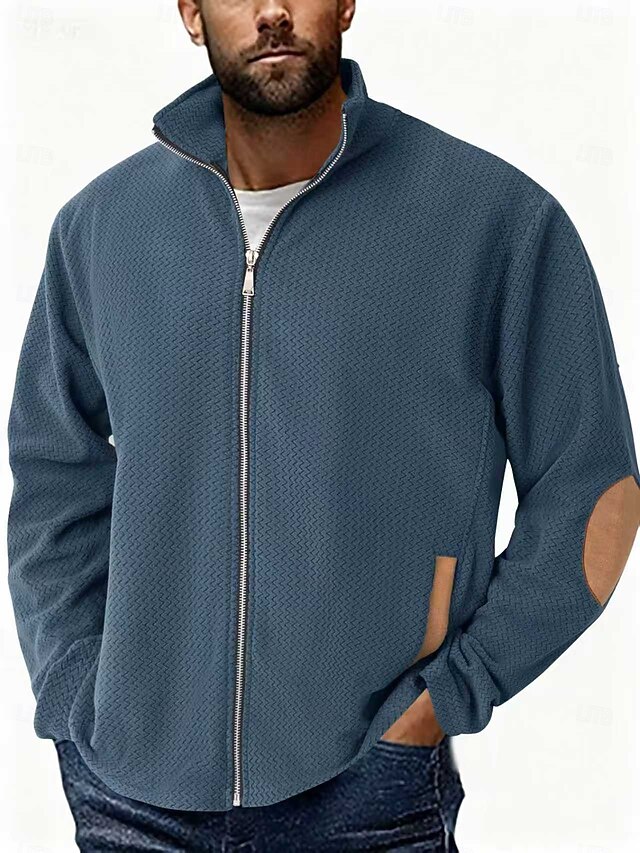 Men's Outdoor Jacket Fleece Jacket Formal Home Warm Pocket Fall Winter ...