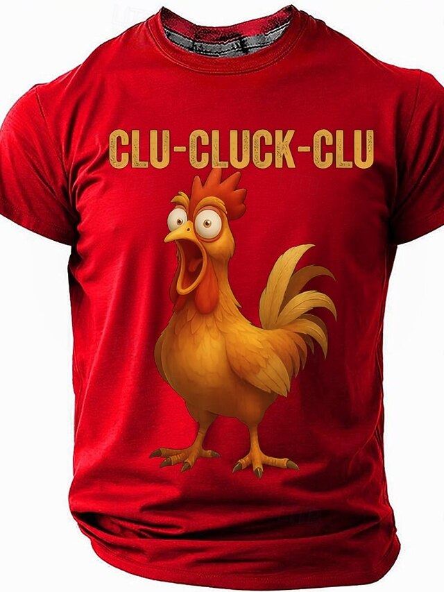 Clu-Cluck-Clu Funny Chicken Shirt, Rooster Scream Chaos Meme Graphic ...