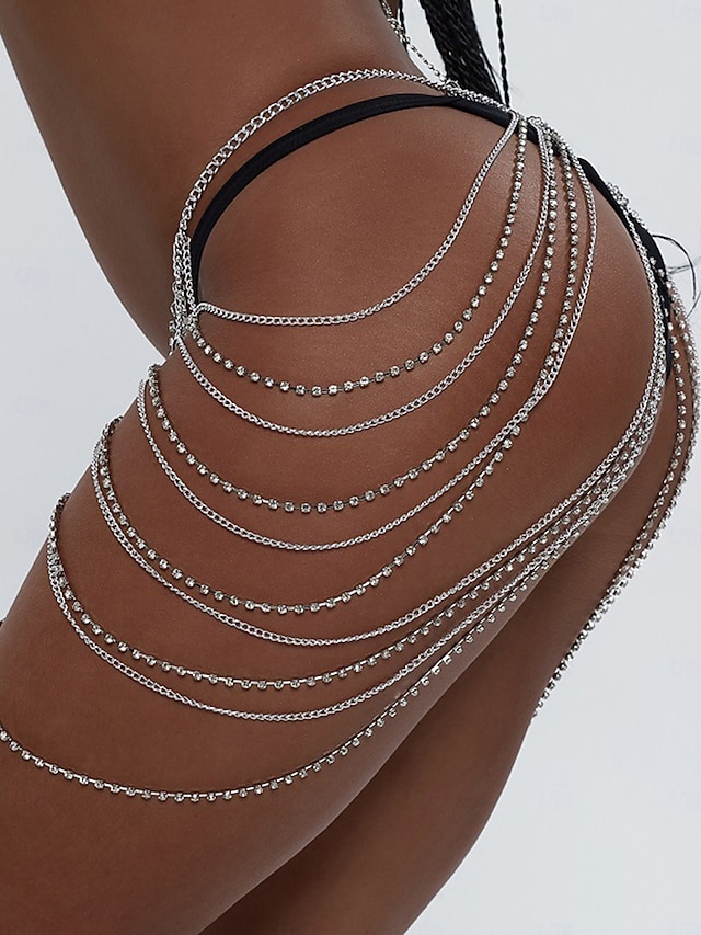 Women's Gold Multi-Layer Chain Belt - Sexy Dripping Waist Chain ...