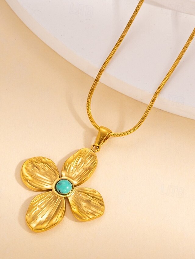 1PC Pendant Necklace Necklace For Women's Street Gift Daily Alloy ...