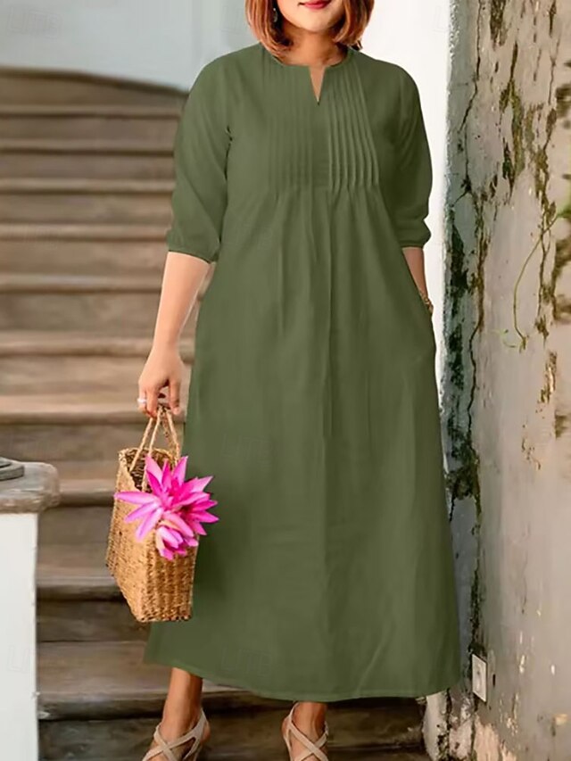 St. Paddy's Day Women's Long Dress Maxi Dress Casual Dress Cotton Linen ...