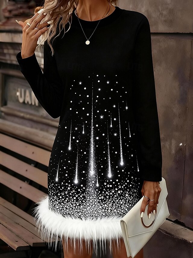 Women's Mini Dress Casual Dress Winter Dress Sheath Dress Elegant ...