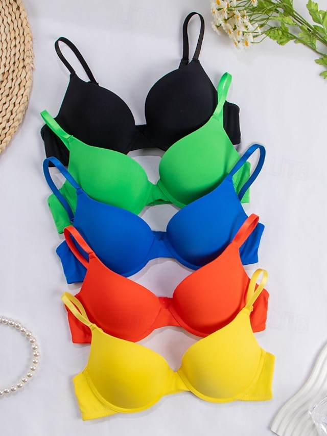 Women's Sexy Lingerie BacklessNightwearNylon Solid Colored Push-up ...