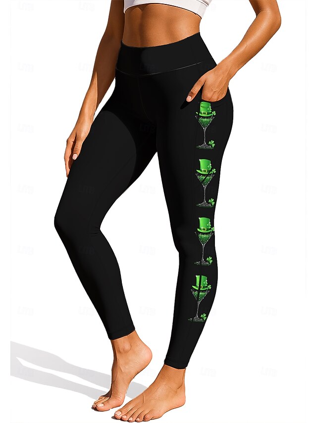 St. Patrick Women's pilates leggings fitness pants Gym Leggings Pockets ...