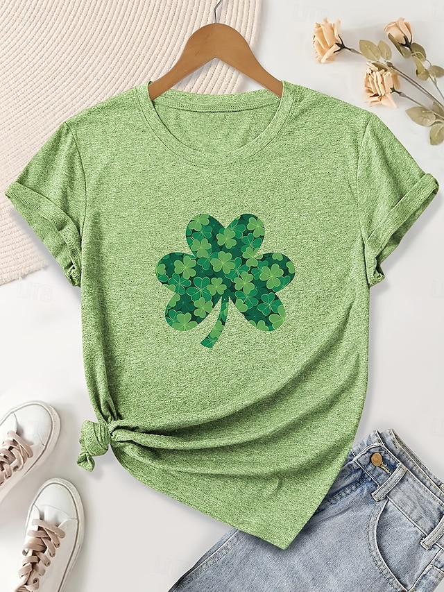 T-shirt pour femmes de la Saint-Patrick T-shirt graphique Trèfle ...