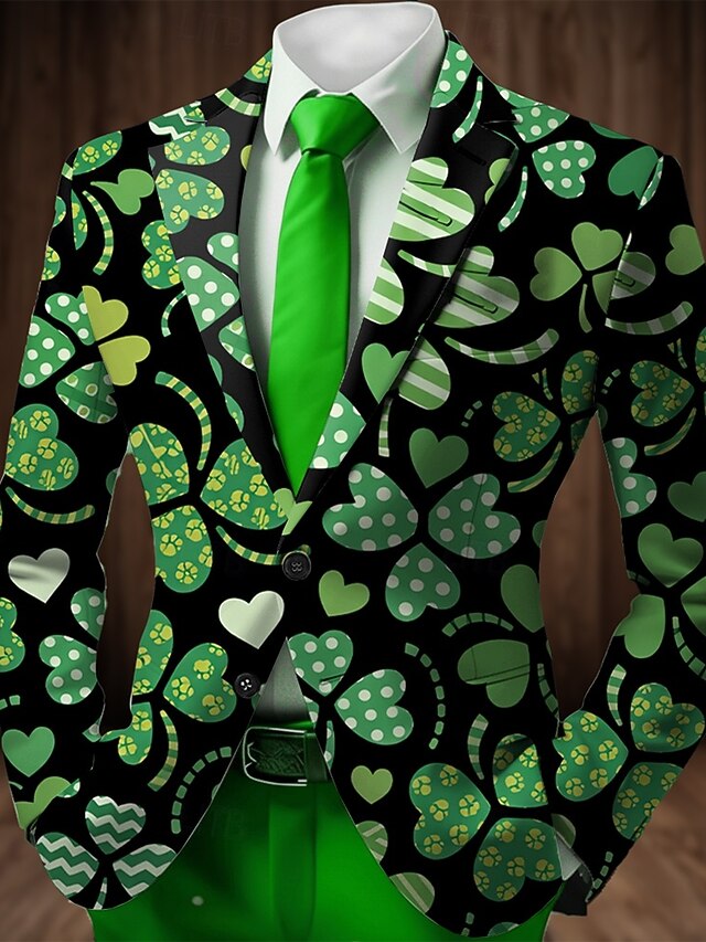 St. Patrick Men's Shamrock Blazer Jacket Coat Fashion Comfortable ...