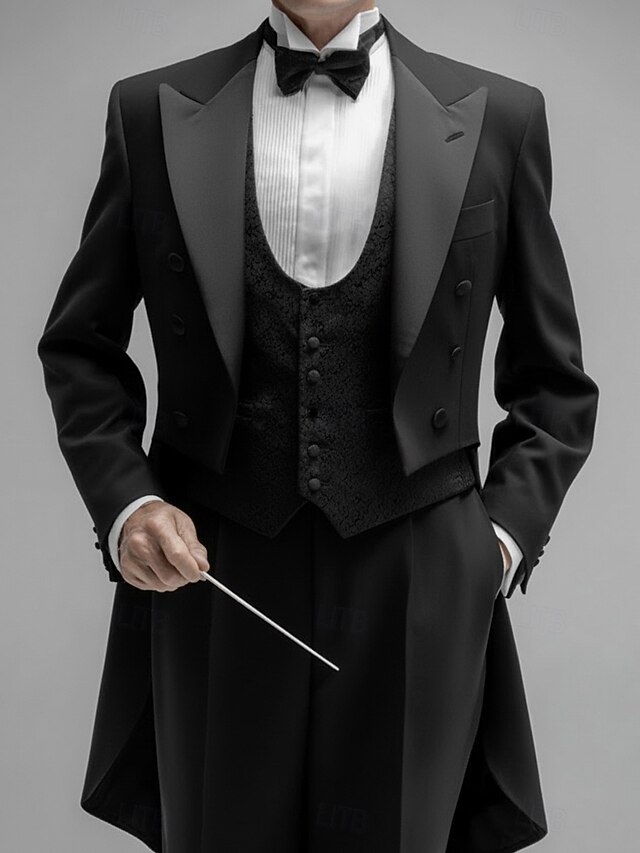 Men's Tuxedos Party Suits Party Evening Wear Stage Black Spring, Fall ...