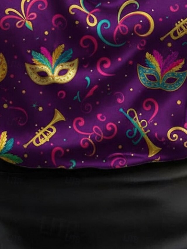 Carnival Women's Shirt Graphic Vintage Casual Long Sleeve Cowl Neck ...