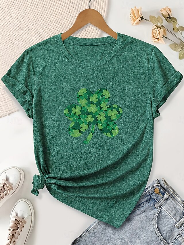T-shirt pour femmes de la Saint-Patrick T-shirt graphique Trèfle ...