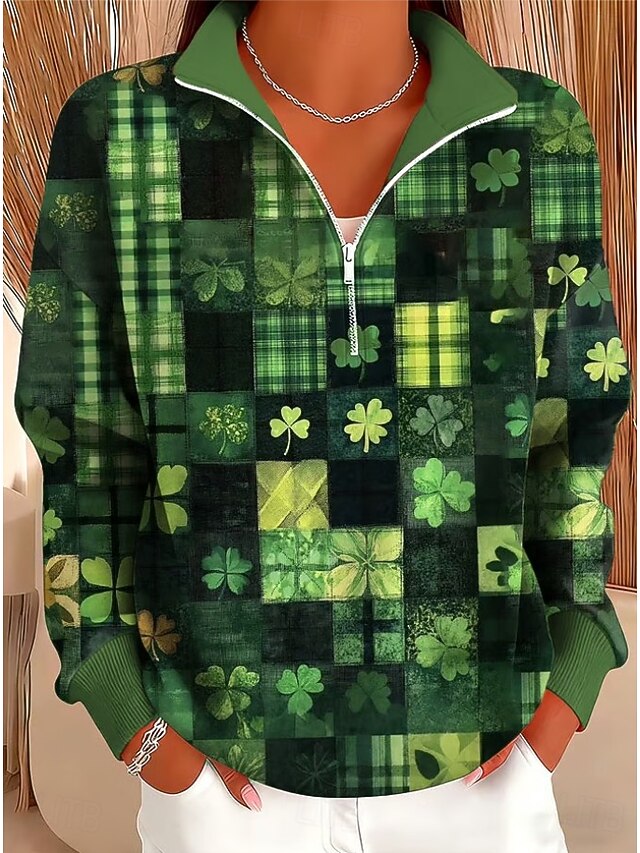 St Patrick's Day Lucky Women's Pullover Sweatshirt Floral Graphic ...