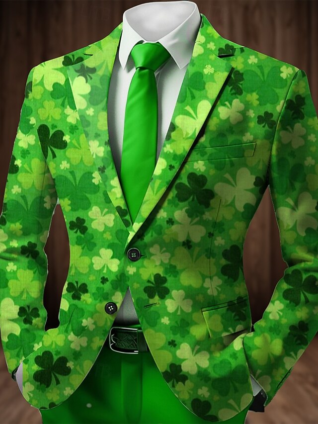 St. Patrick Men's Shamrock Blazer Jacket Coat Fashion Comfortable ...