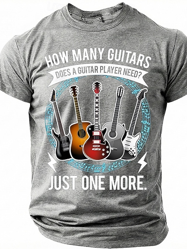How Many Guitars Does A Guitar Player Need Just One More Funny Slogan T ...