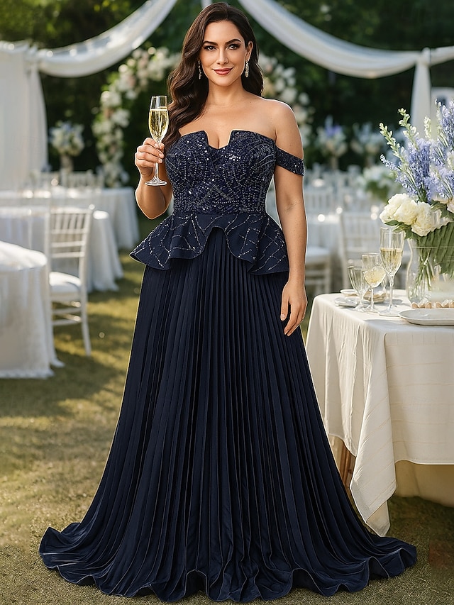 A-Line Floor Length Prom Dress Party Dress Cocktail Dress Sleeveless ...