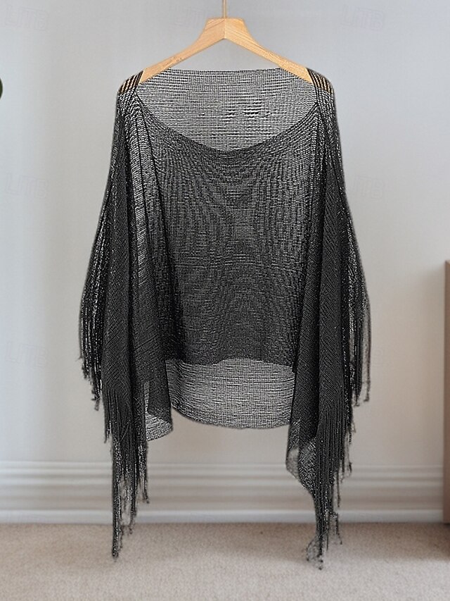 Women's Swimwear Cover Up Swimsuit Fringe Hem Vacation Beach Wear Plain ...