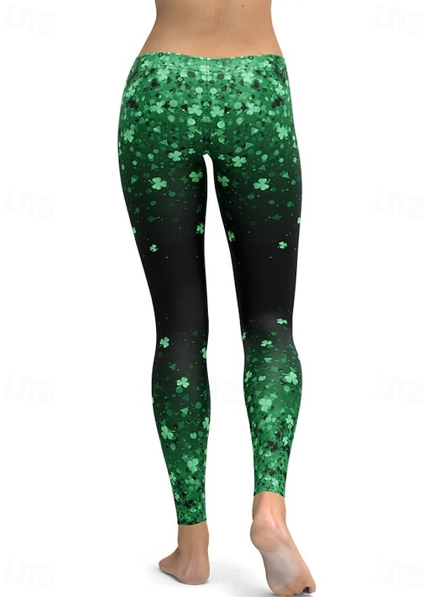 St. Patrick Women's Leggings Vacation Vintage Ethnic Style Full Length ...