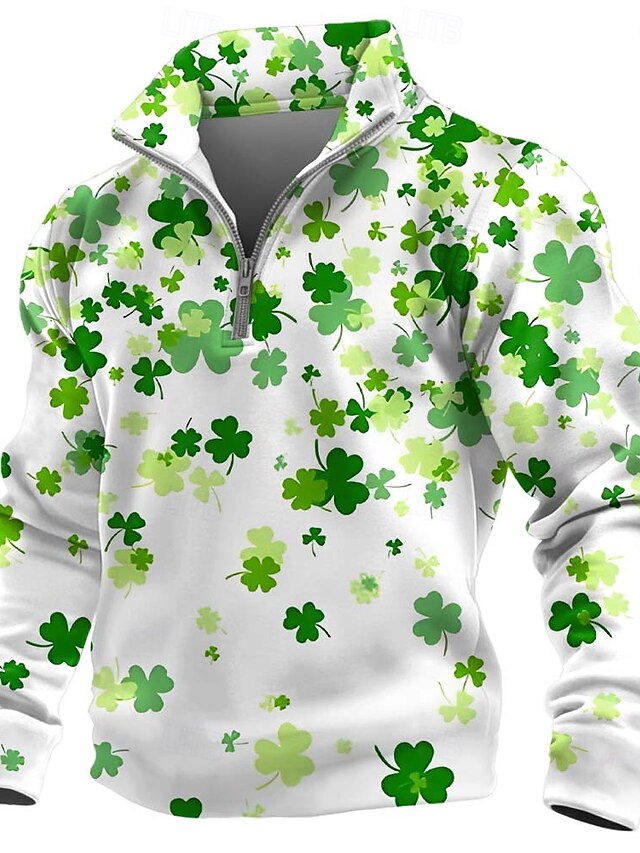 St. Patrick's Day Men's Shamrock Ireland Sweatshirt Sports Fashion ...