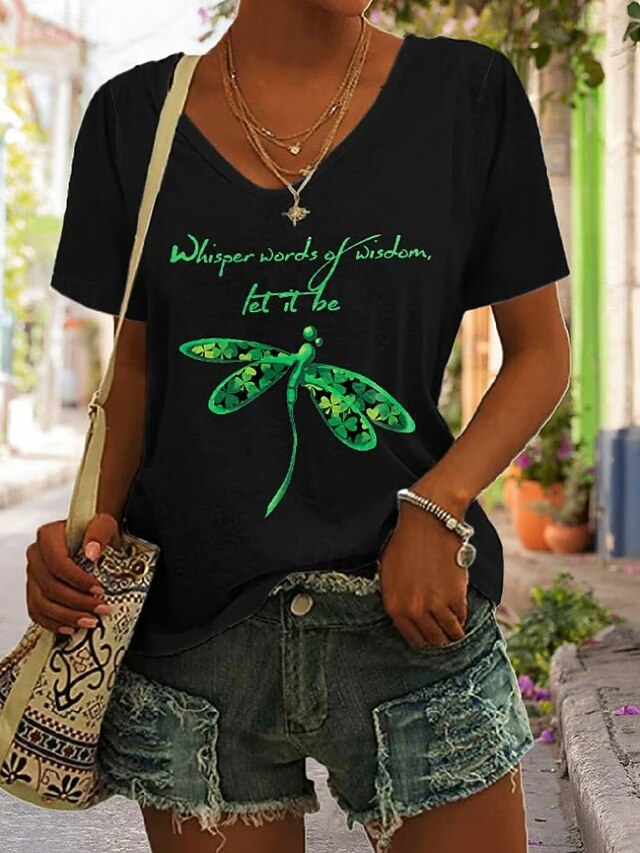 T-shirt pour femmes de la Saint-Patrick graphique avec trèfle et ...