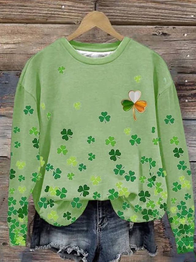 Sweatshirt chanceux pour femmes jour de la Saint-Patrick graphique ...