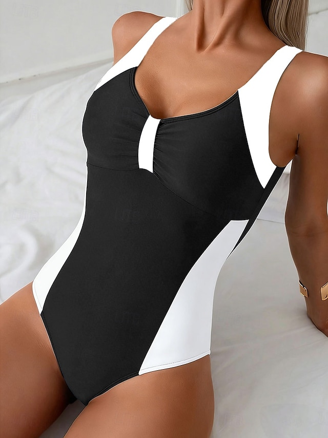 Women's Swimwear One Piece Monokini Briefs Swimsuit Tummy Control High ...