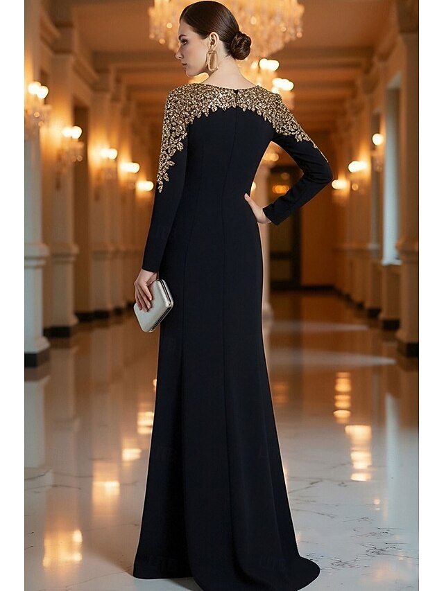 A-Line Floor Length Formal Dress Evening Gown Evening Gown Elegant ...
