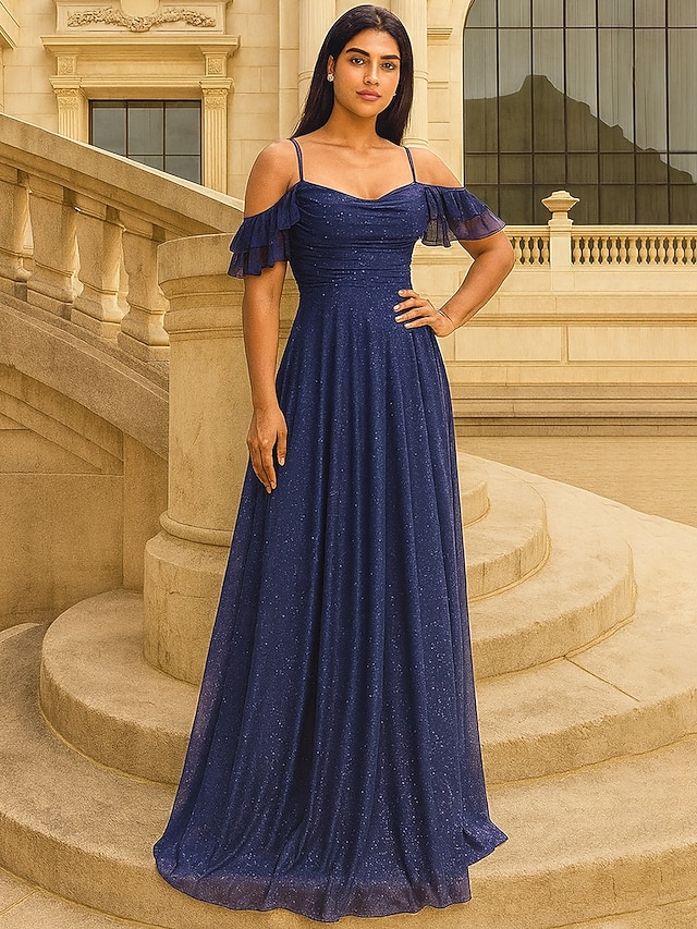 A-Line Floor Length Formal Dresses Evening Gown Quinceanera Dresses ...