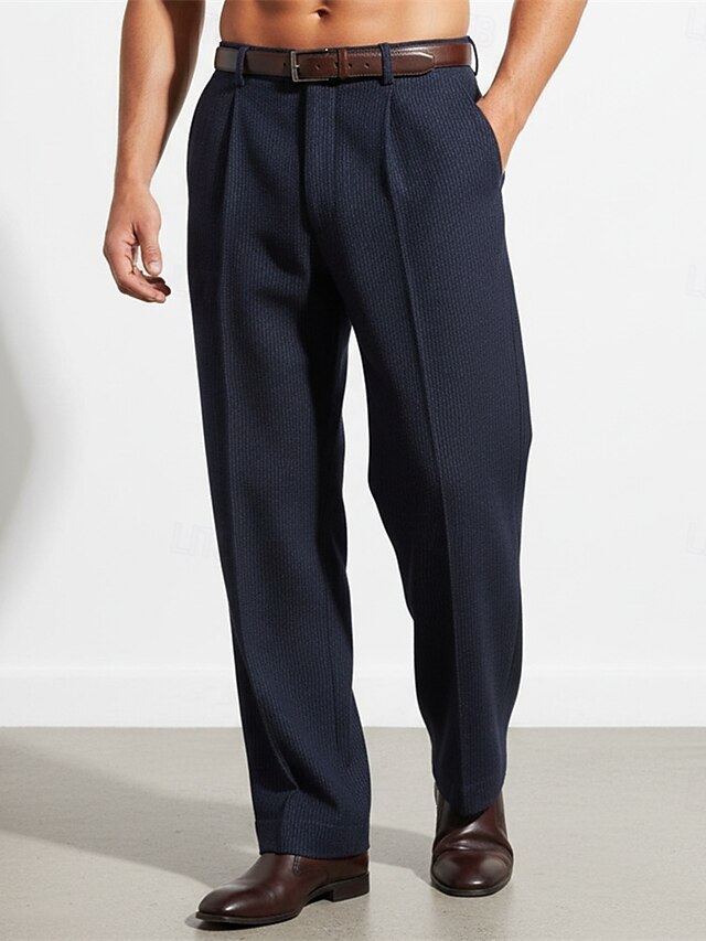 Homme Pantalons Dress Pants works Pantalon gaufré Poche Avant Jambe ...