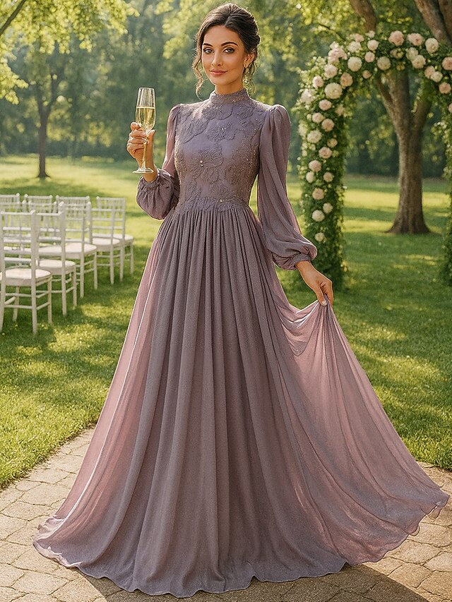 A-Line Floor Length Formal Dresses Evening Gown Mother of the Bride ...