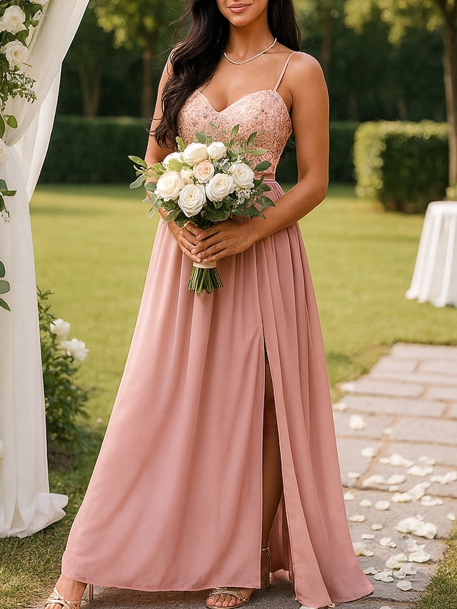 A-Line Floor Length Formal Dresses Evening Gown Quinceanera Dresses ...